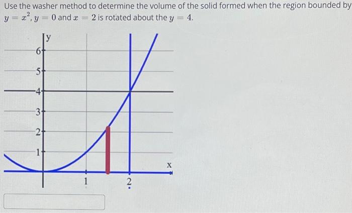 Solved Use the washer method to determine the volume of the | Chegg.com