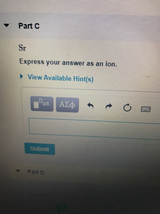 Solved Part A Express your answer as an ion. View Available | Chegg.com