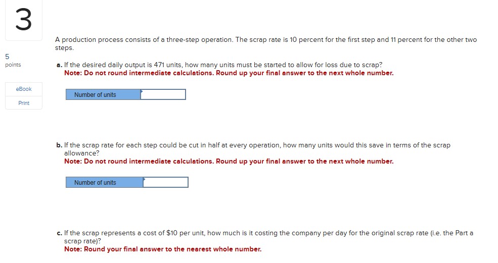 Solved A production process consists of a three-step | Chegg.com