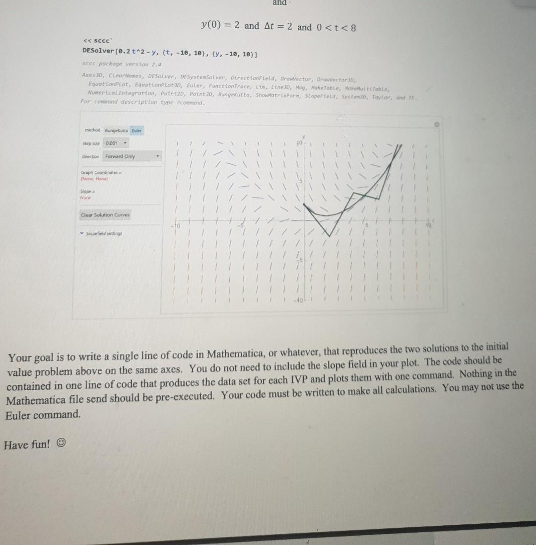 Solved Below is a screenshot taken of Mathematica using the | Chegg.com
