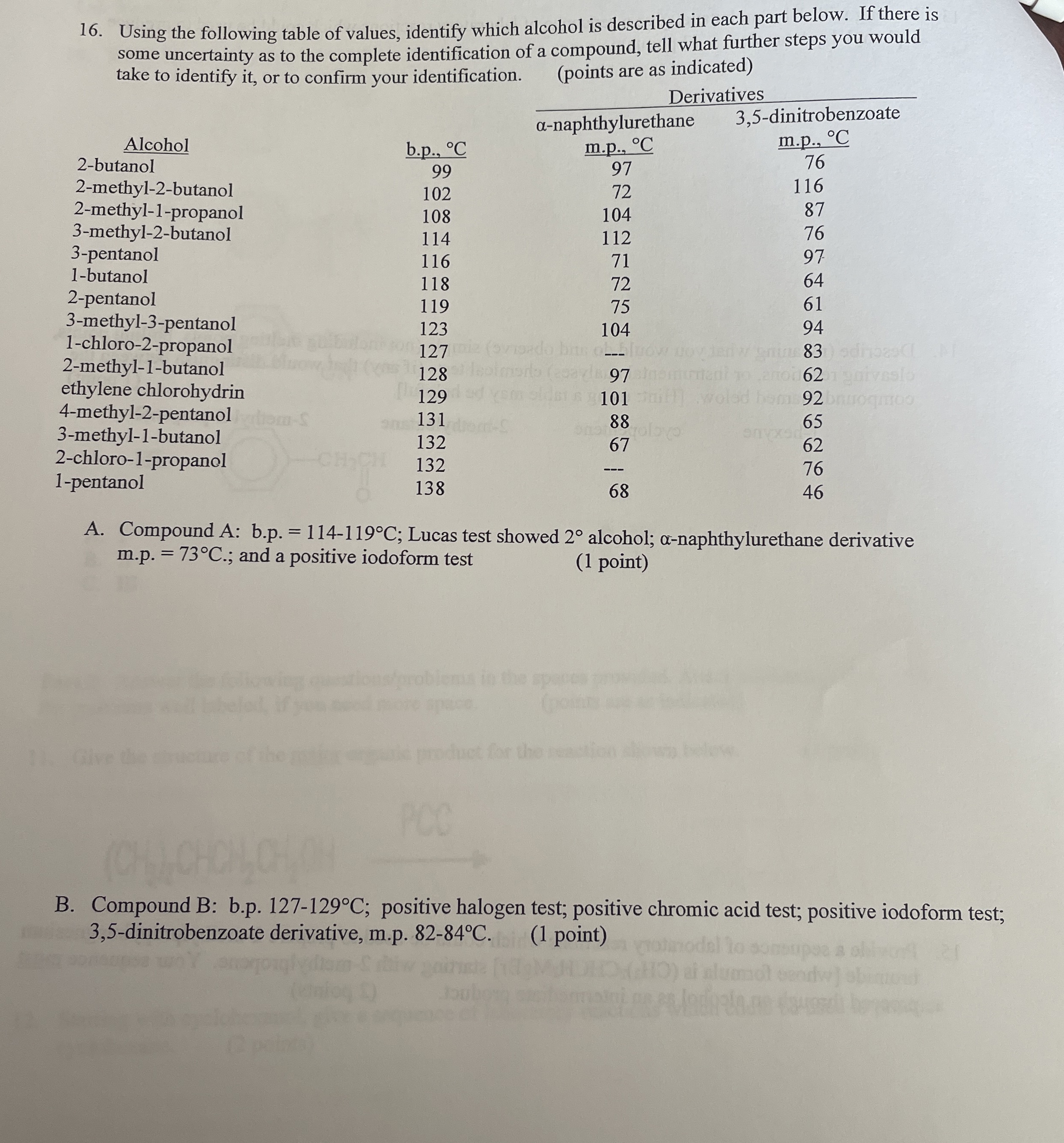 Solved by an EXPERT Using the following table of values, identify which | Chegg.com