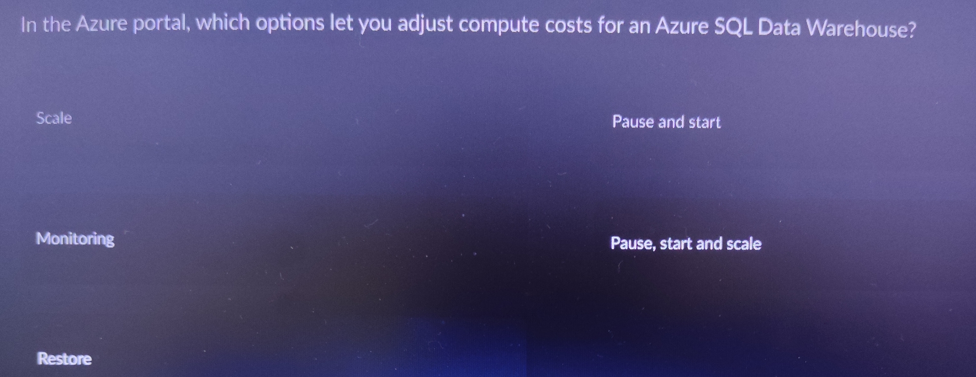 Solved In the Azure portal, which options let you adjust | Chegg.com