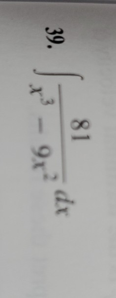 Solved 81 39. x² - 9x² | Chegg.com