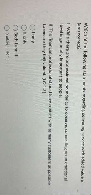 Solved Which of the following statements regarding | Chegg.com