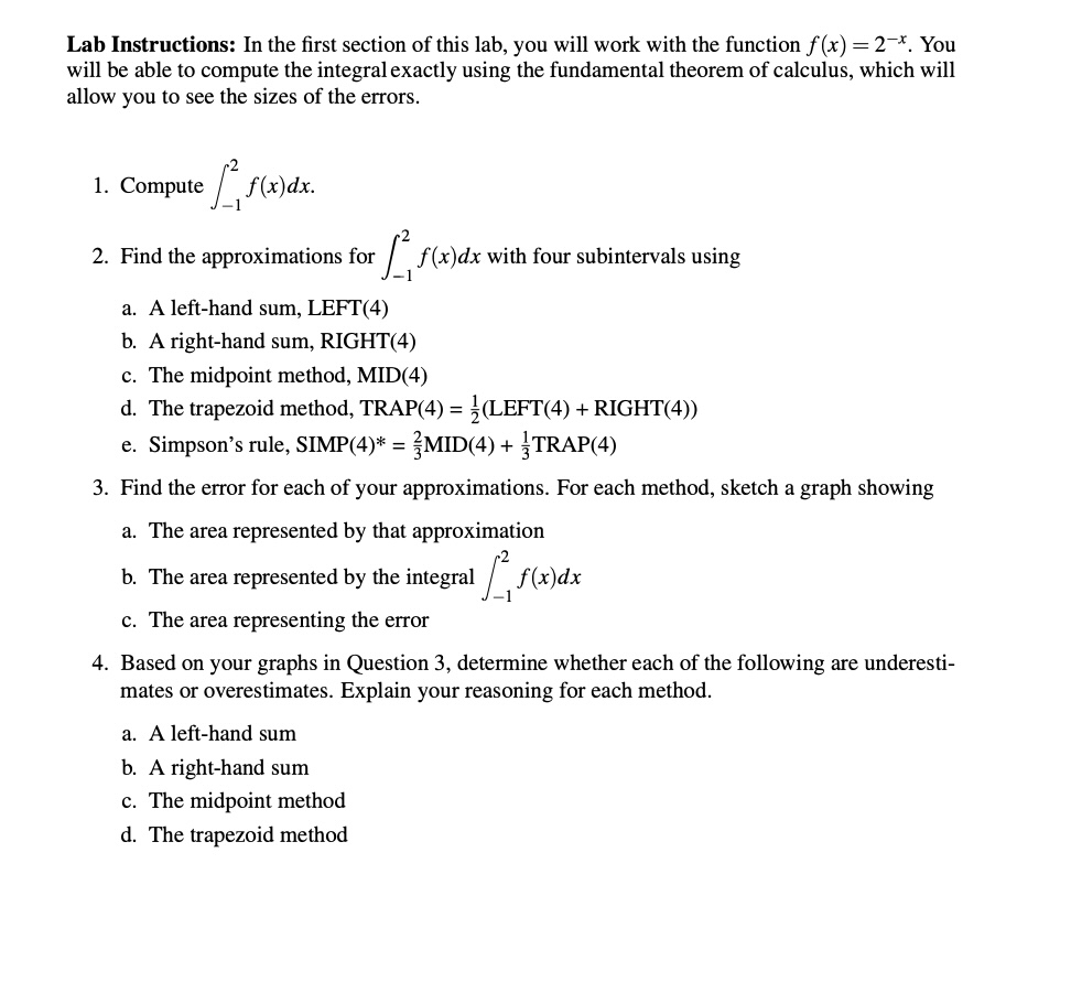 Solved Lab Instructions: In the first section of this lab, | Chegg.com