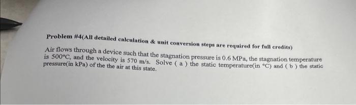 Solved Problem H4(All detailed calculation \& unit | Chegg.com