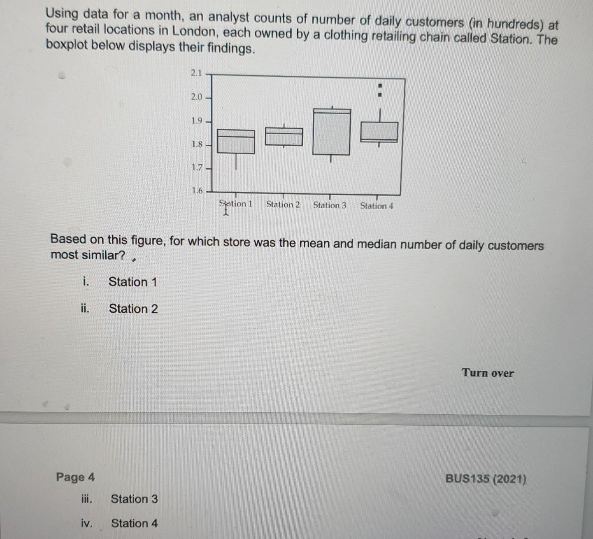 Solved Using data for a month, an analyst counts of number | Chegg.com