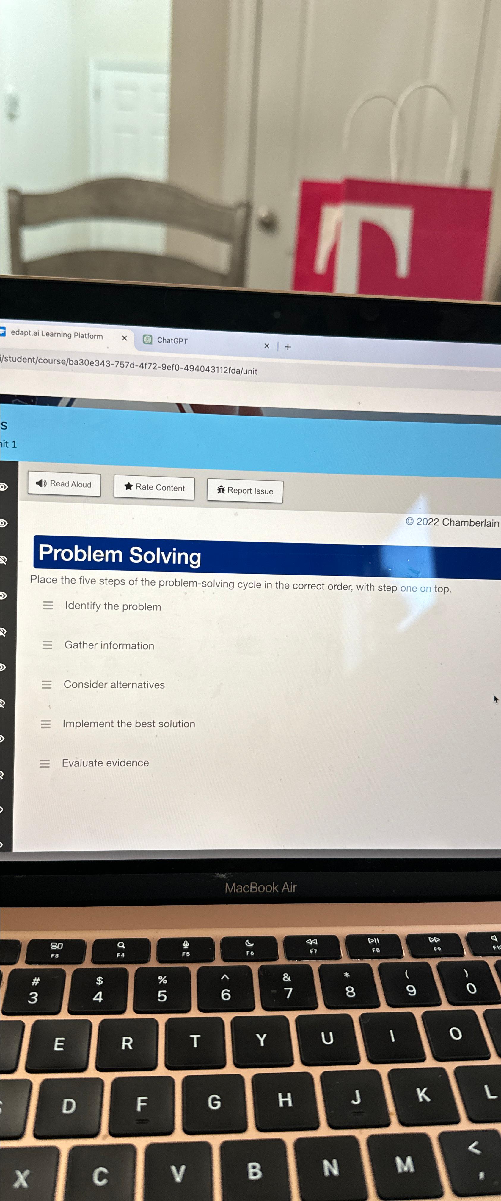 Solved Problem SolvingPlace the five steps of the | Chegg.com