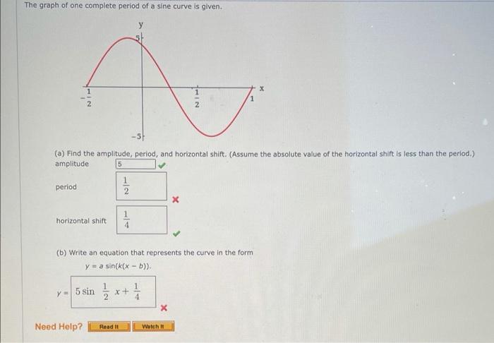 Solved can someone help me figure out how we get the period | Chegg.com