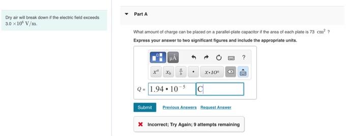 Solved hi, i used equation C=Q/V and replaced V for E*d. can | Chegg.com