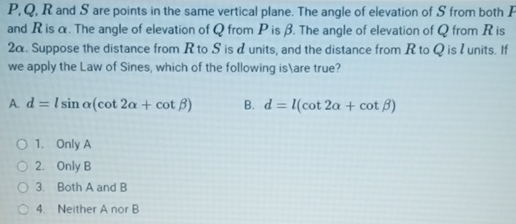 Solved P,Q,R ﻿and S ﻿are points in the same vertical plane. | Chegg.com