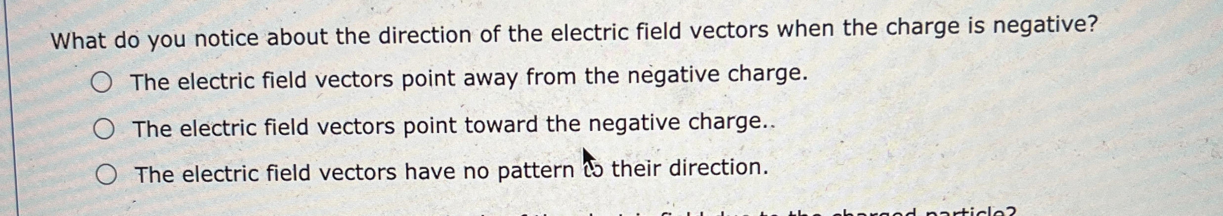 Solved What do you notice about the direction of the | Chegg.com