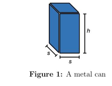 Solved 1. (3 points) A metal can is constructed with a | Chegg.com