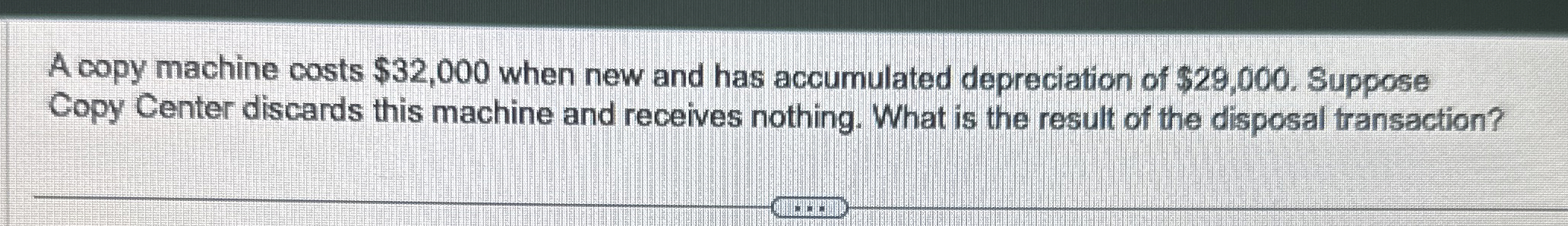 Solved A copy machine costs $32,000 ﻿when new and has | Chegg.com