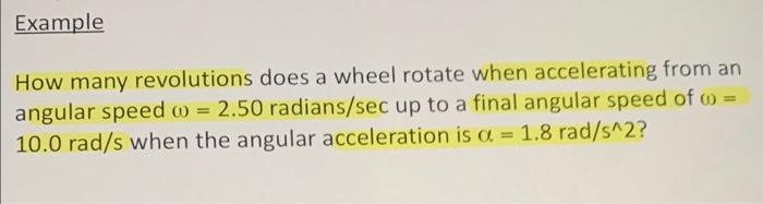 Solved How many revolutions does a wheel rotate when | Chegg.com