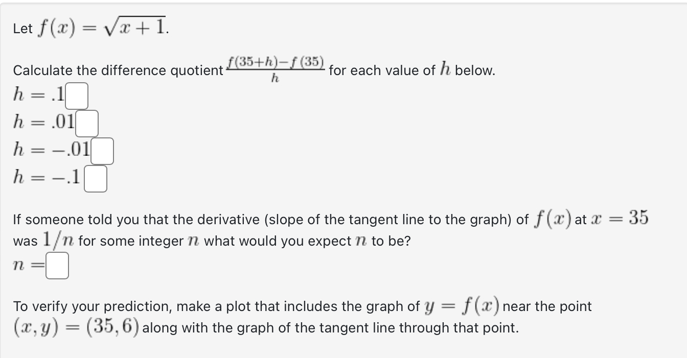Solved Let f(x)=x+12.Calculate the difference quotient | Chegg.com