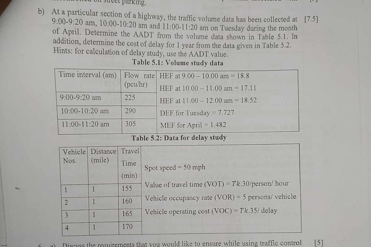 Solved b) ﻿At a particular section of a highway, the traffic | Chegg.com