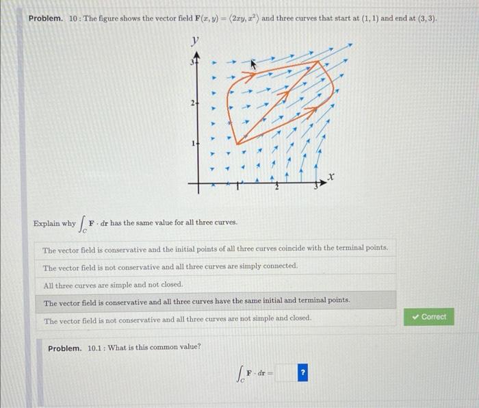 Solved Problem. 10: The figure shows the vector field | Chegg.com