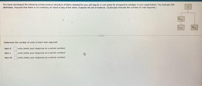 Solved \r\n\r\nYou have developed the followng simple | Chegg.com