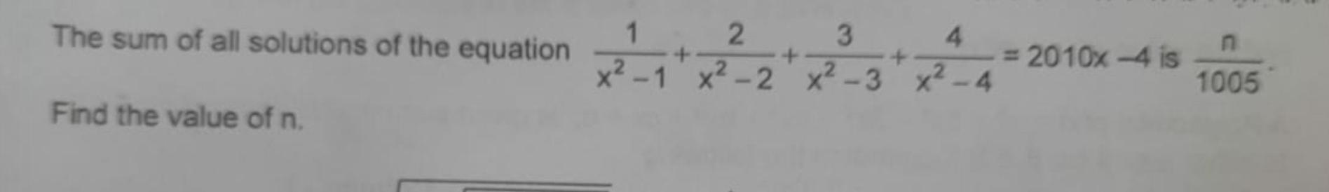 Solved The sum of all solutions of the equation | Chegg.com