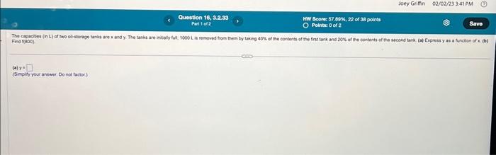 Solved Find frobg (a) y= (Senpily Your anseye Doinot | Chegg.com