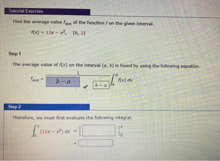Solved Find the average value fave of the function f on the | Chegg.com