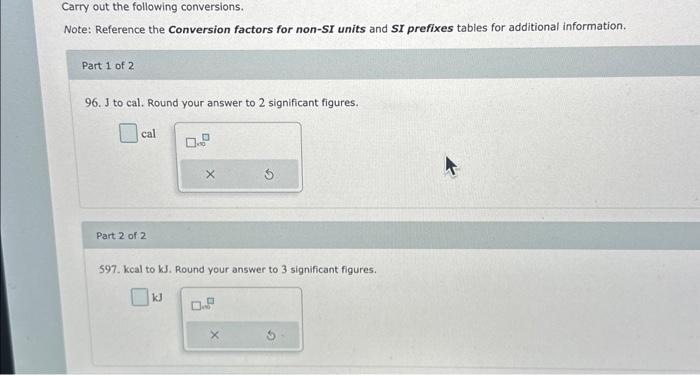 Solved Carry out the following conversions. Note: Reference | Chegg.com