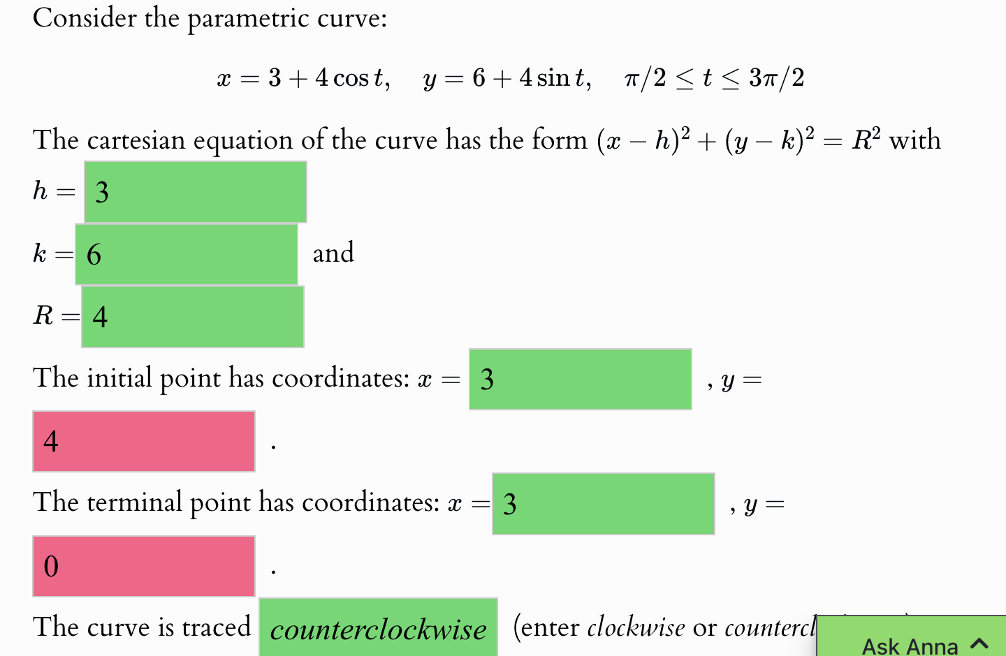 Solved Consider the parametric | Chegg.com