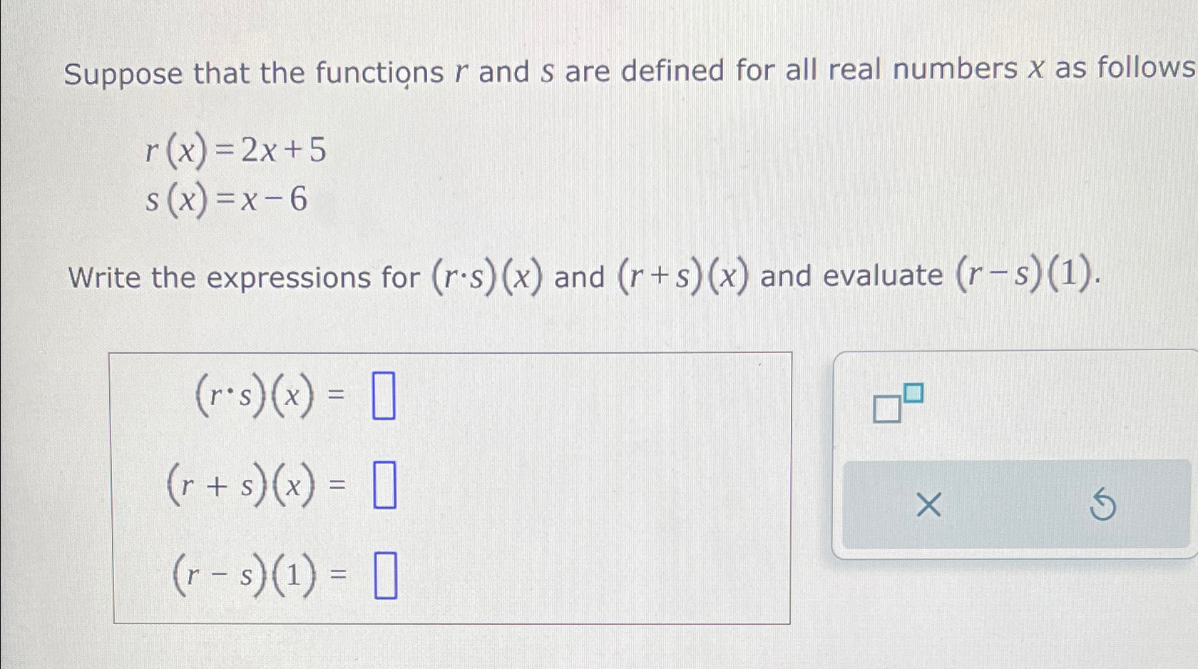 Solved Suppose That The Functions R ﻿and S ﻿are Defined For 