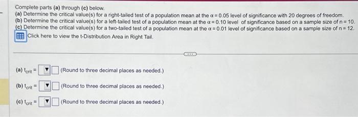 Solved Complete parts (a) through (c) below. (a) Determine | Chegg.com