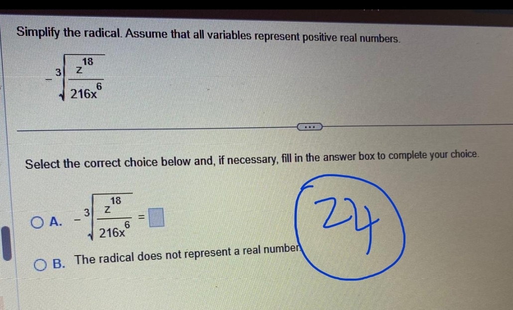 Solved Simplify the radical. Assume that all variables | Chegg.com