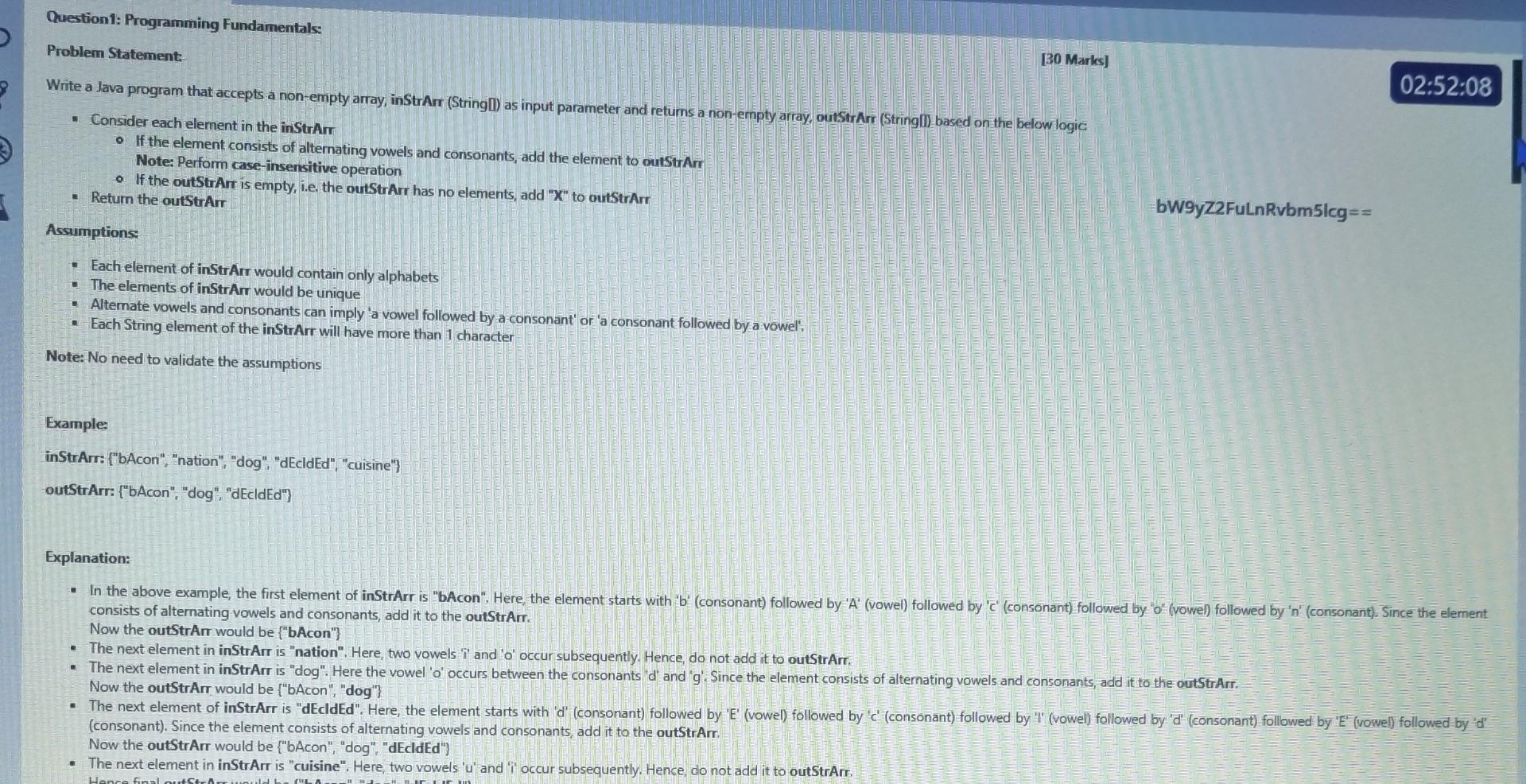 Solved consists of alternating vowels and consonants, add it | Chegg.com