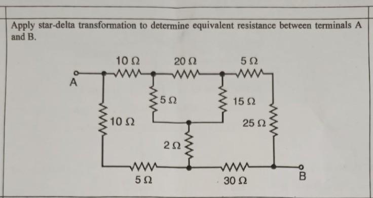 Solved Apply star delta transformation to determine | Chegg.com