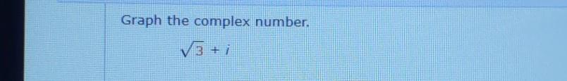 Solved Graph the complex number. 3 (3 +7 | Chegg.com
