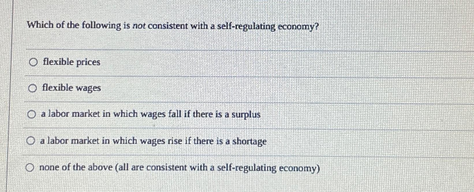 Solved Which of the following is not consistent with a | Chegg.com