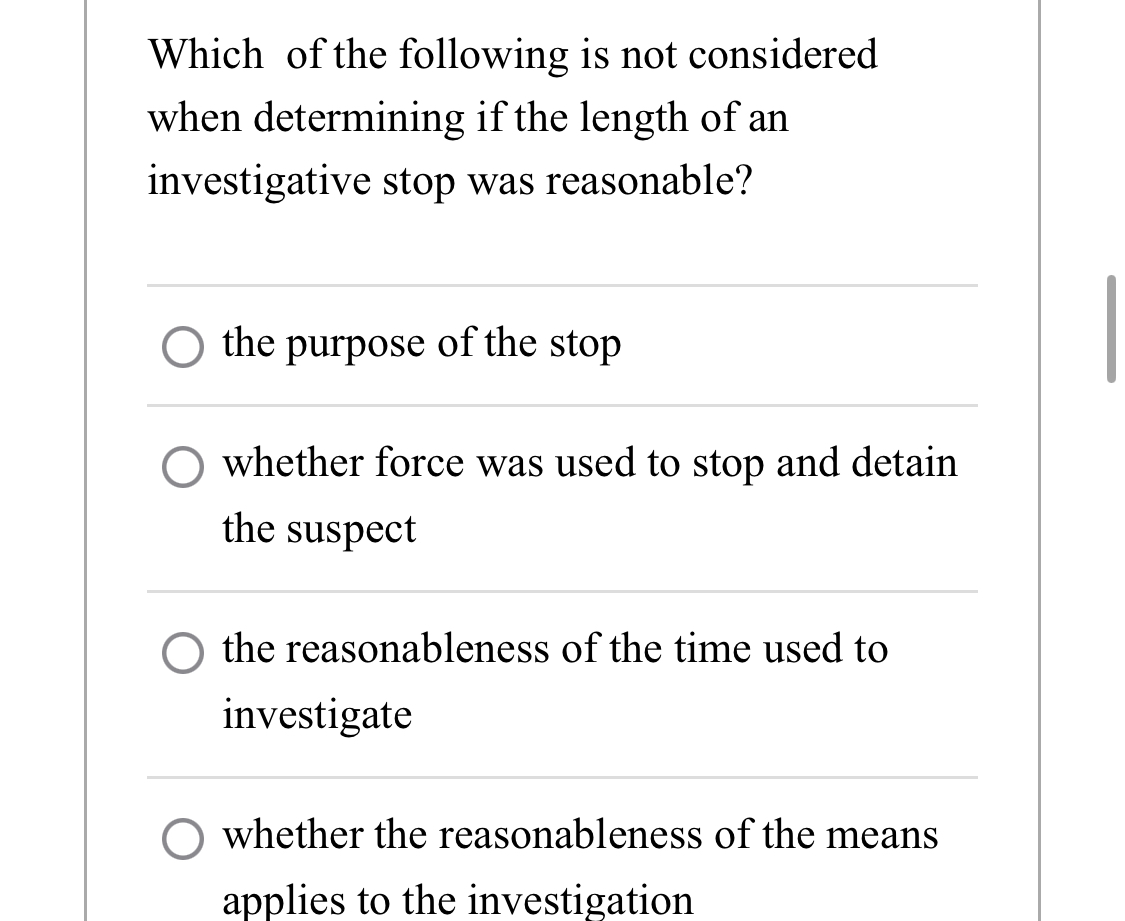 Solved Which of the following is not considered when | Chegg.com