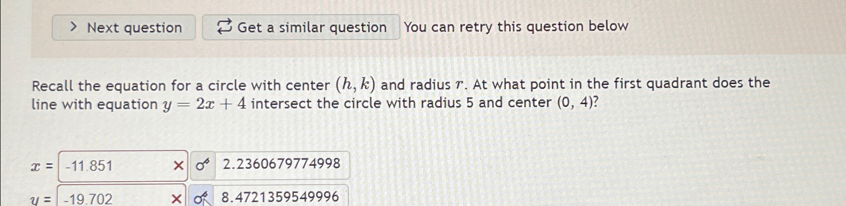 Solved Recall the equation for a circle with center (h,k) | Chegg.com