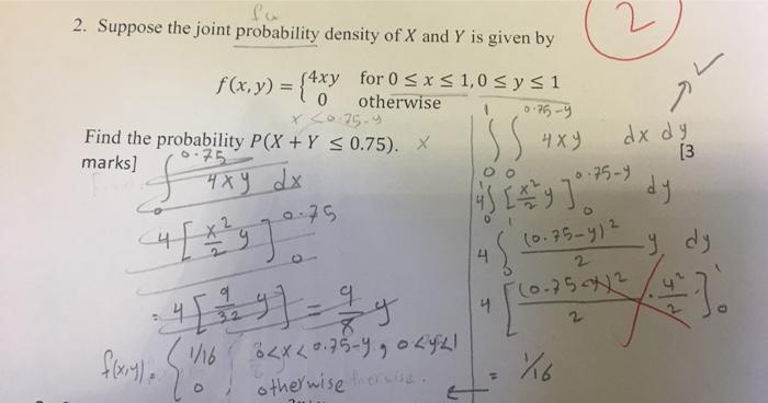 Solved 1. Suppose X and Y have the joint probability | Chegg.com