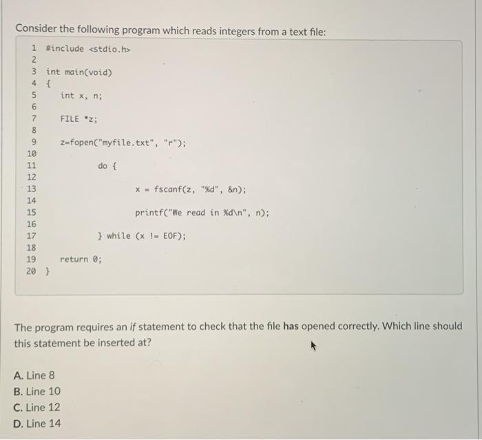 Solved Consider the following program which reads integers | Chegg.com