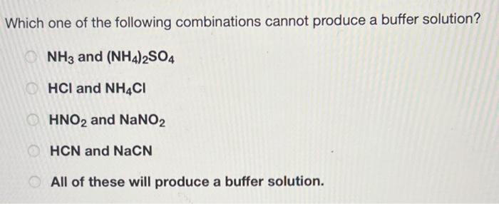 Solved Which one of the following combinations cannot | Chegg.com