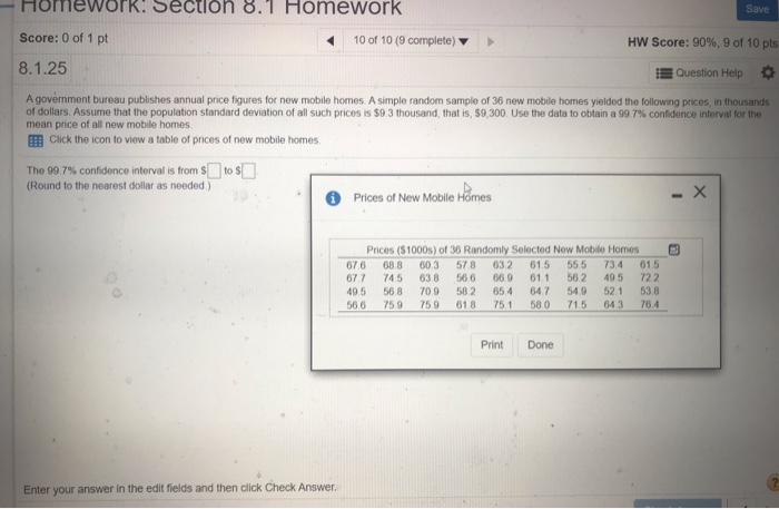 Solved Save Ework Section 8 1 Homework Score 0 Of 1 Pt 10