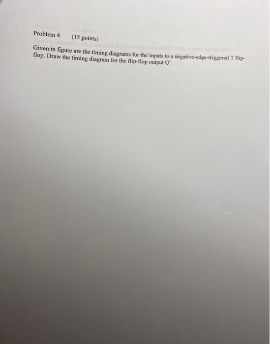 Solved Problem 4 (15 points) Given in figure are the timing | Chegg.com