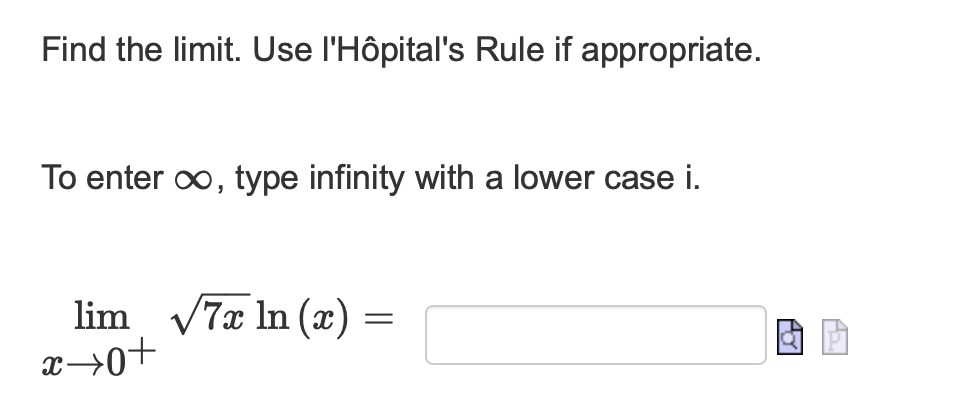 Solved Find the limit. ﻿Use l'Hôpital's Rule if | Chegg.com