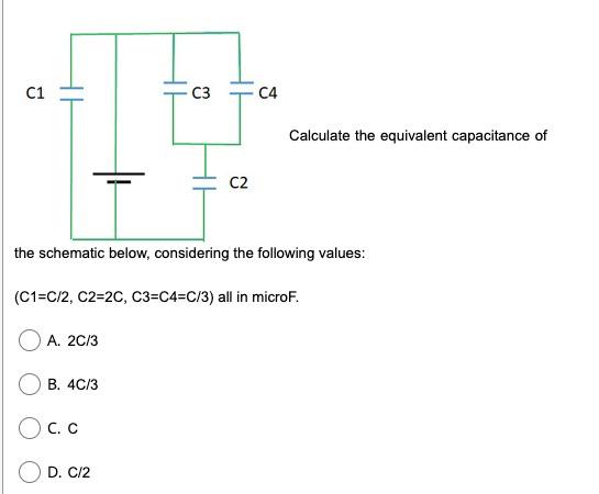Solved C1 HI C3 C4 Calculate the equivalent capacitance of | Chegg.com