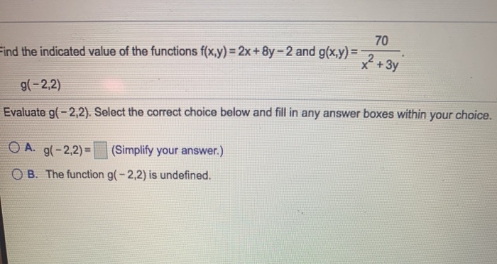Solved Find the indicated value of the function f of a | Chegg.com