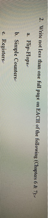 Solved 2. Write not less than one full page on EACH of the | Chegg.com