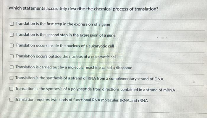 Solved Which statements accurately describe the chemical | Chegg.com