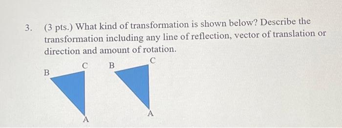 (3 pts.) What kind of transformation is shown below? | Chegg.com
