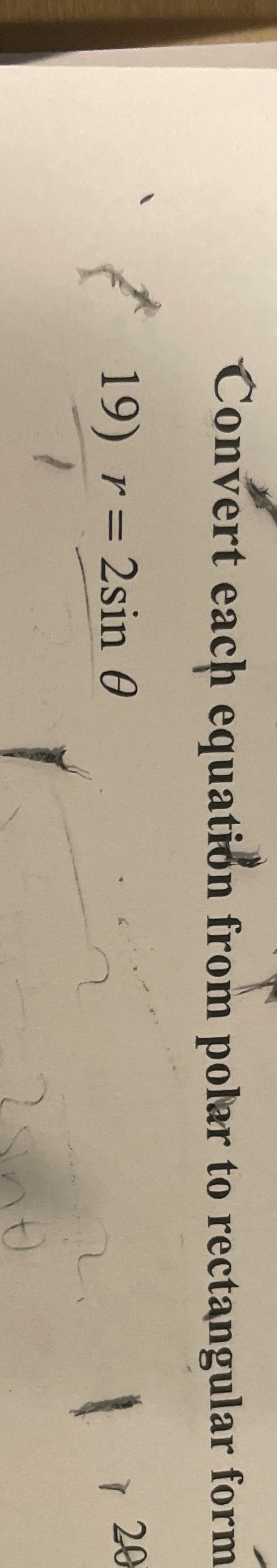 Solved Convert each equation from polar to rectangular | Chegg.com