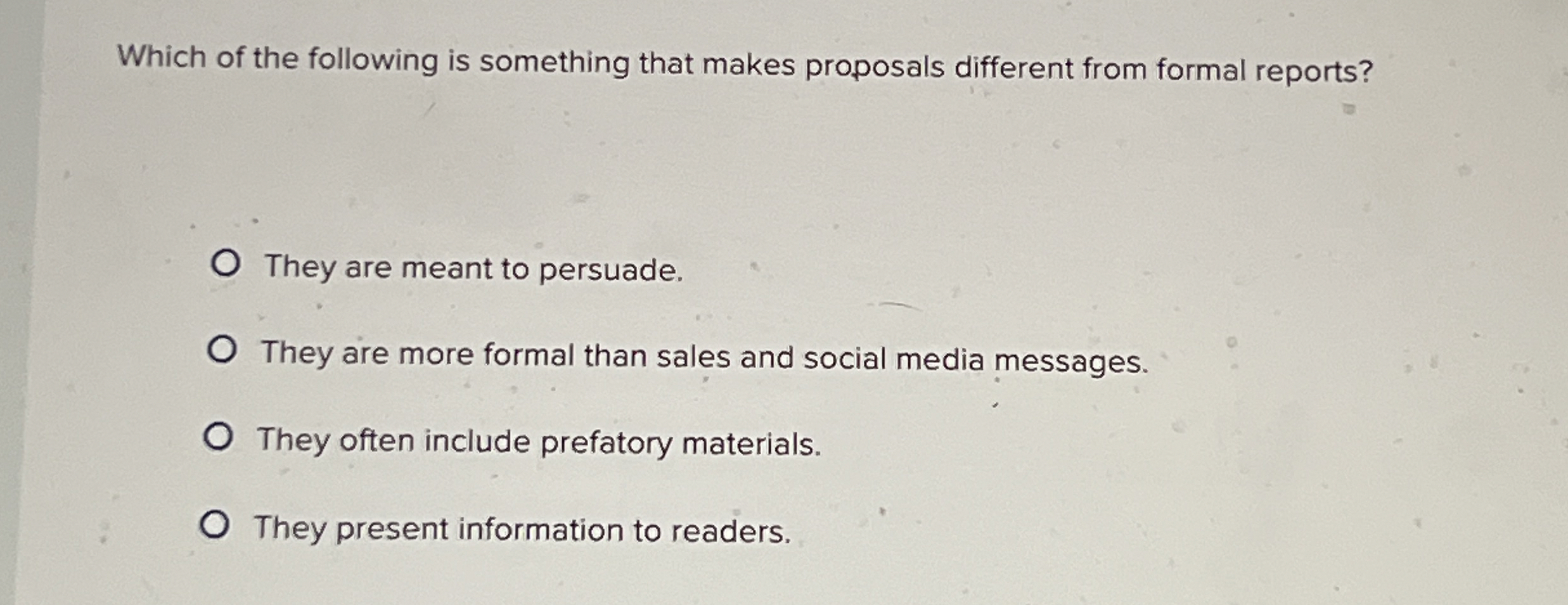 Which of the following is something that makes | Chegg.com
